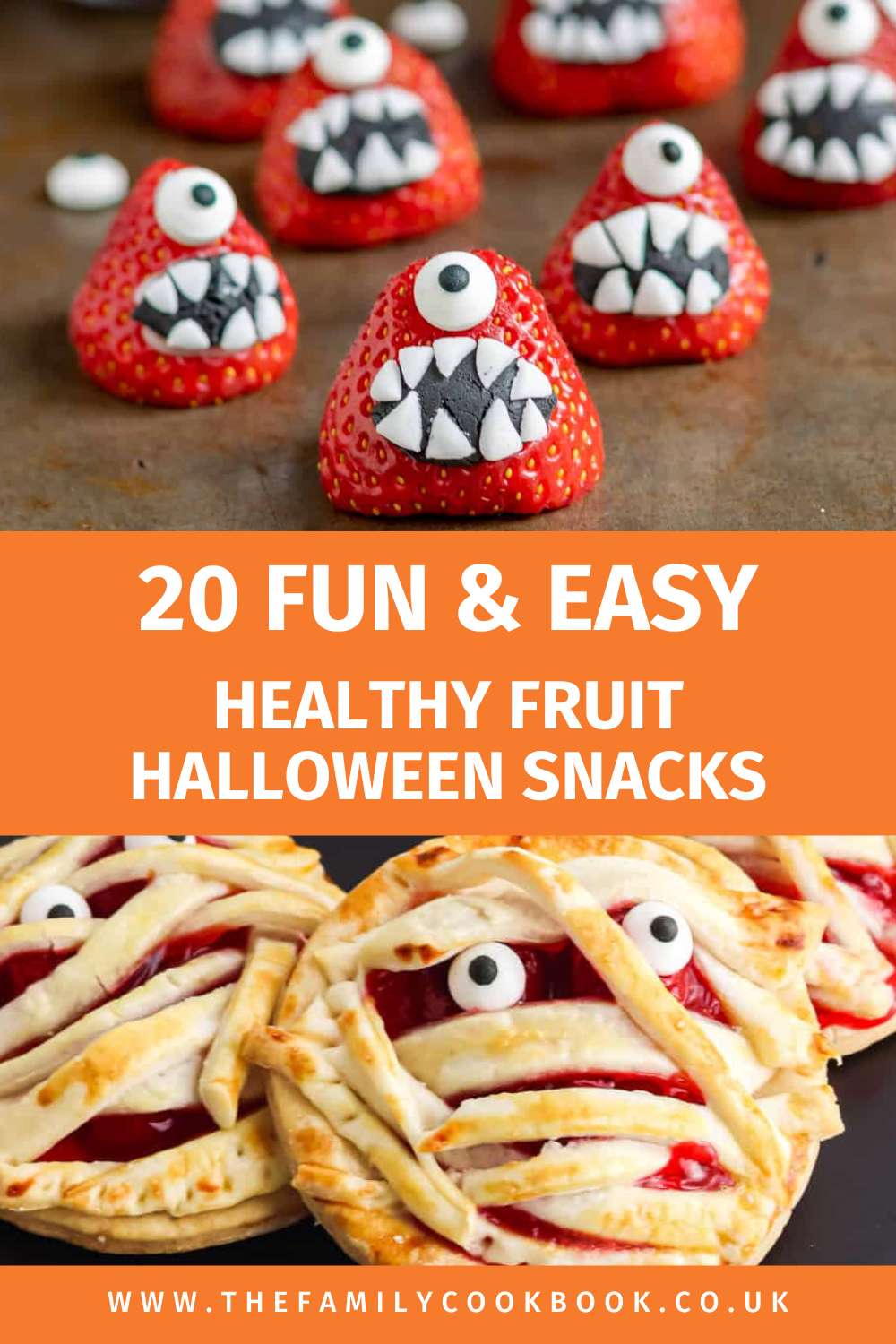 20 Fun & Easy healthy fruit Halloween snacks