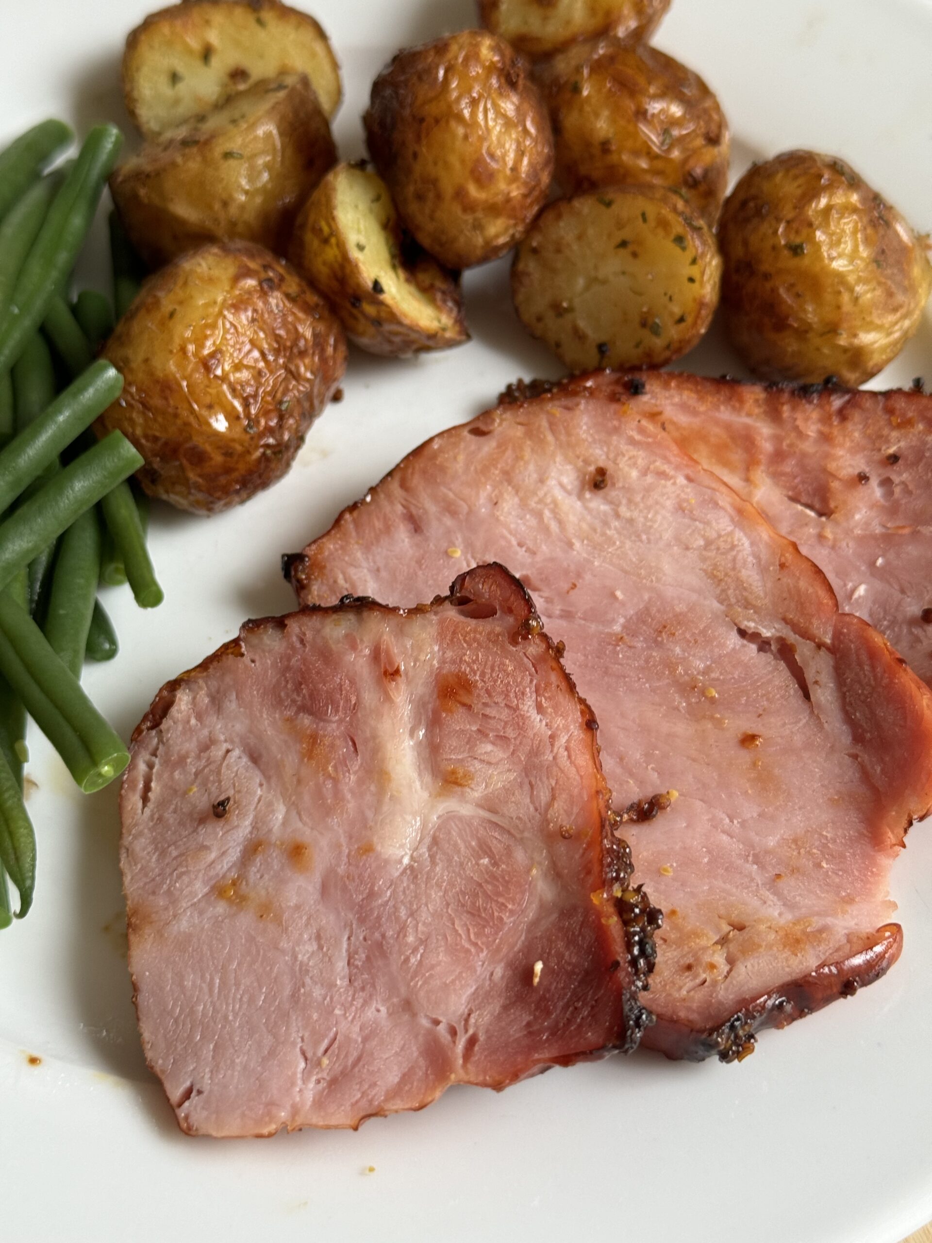 Honey And Mustard Gammon In The Air Fryer - The Family Cookbook